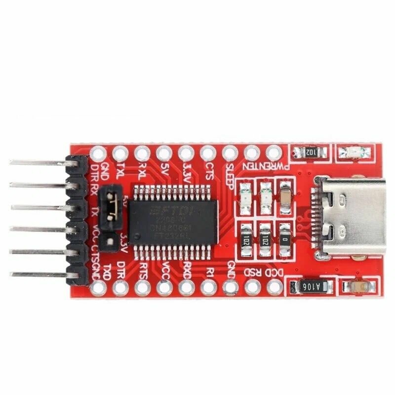 Type-c UART, TTL конвертер, адаптер, преобразователь интерфейсов на чипе FT232RL (3,3-5v)