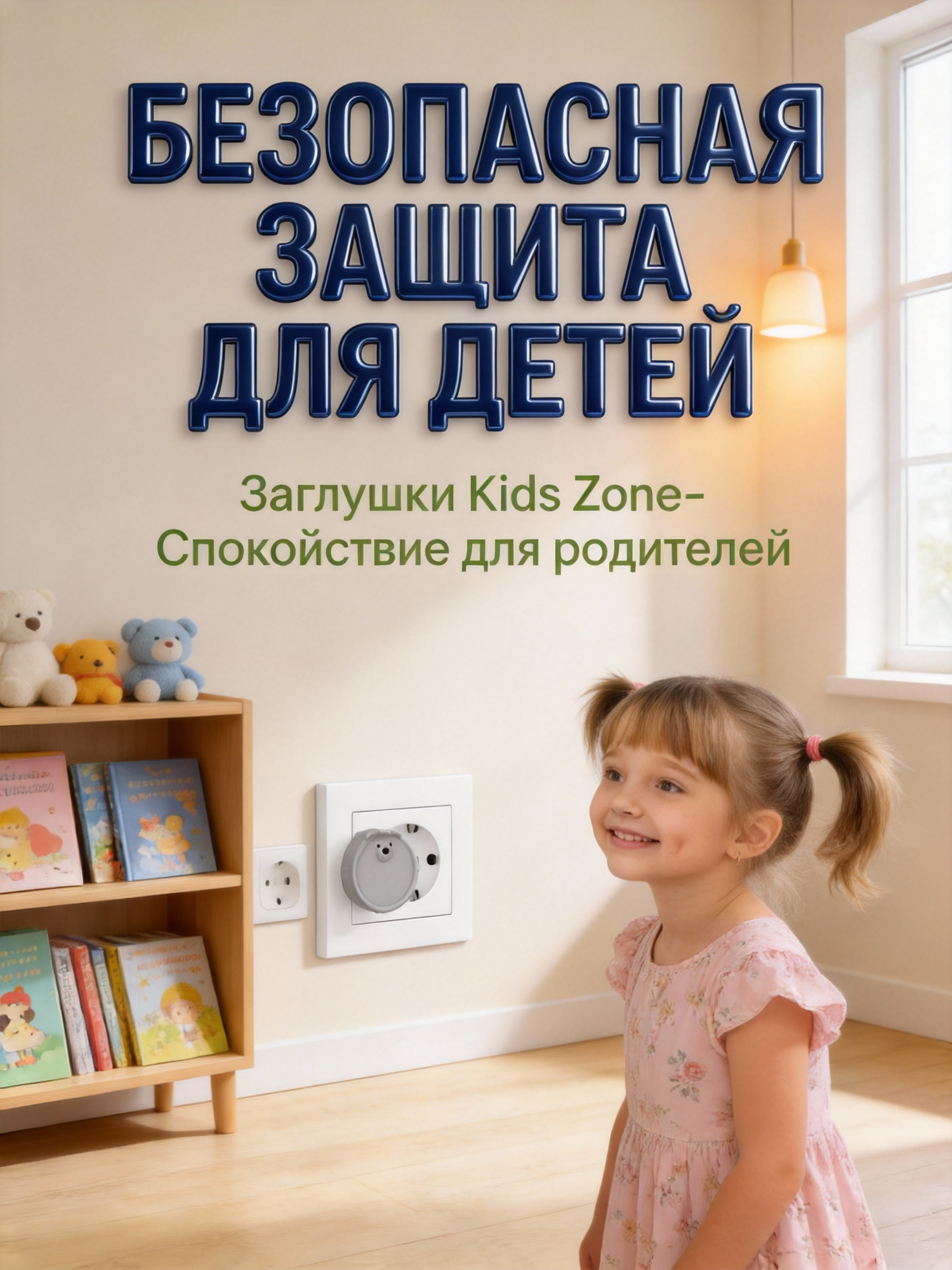 Заглушки Kids Zone для розеток типа F, силиконовая защита от детей для безопасного дома