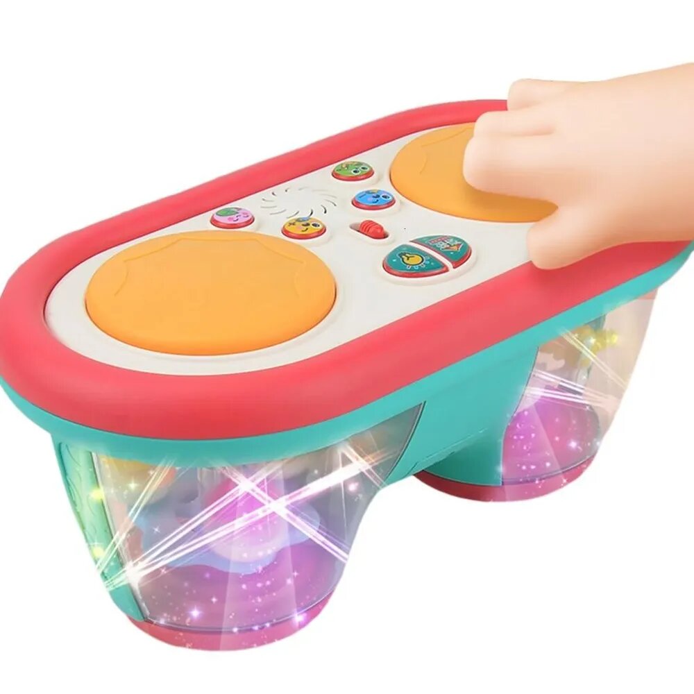 Светящийся Музыкальный Барабан Детская Игрушка с LED Подсветкой