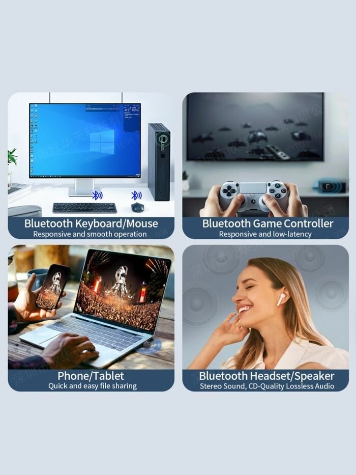 Адаптер Bluetooth 6.0 для ПК радиус 200 м — фото 1