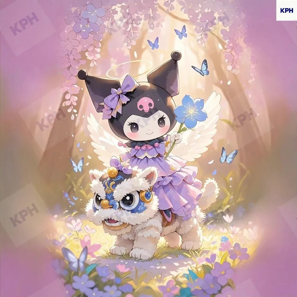 Пазл на 1000 деталей 70 50 см, Kuromi Sanrio, милый пазл для девочек