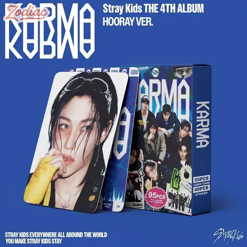 STRAY KIDS LOMO Cards 95 шт. Альбом KARMA K-POP GIANT Мини-фотокарточки STRAYKIDS 2025 SKZ Collectors 4TH Studio Poster с набором наклеек