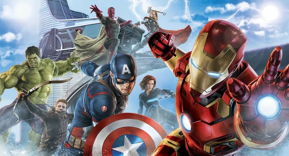 Пазлы 1000 элементов, Персонажи фильмов Marvel, Пазлы деревянные для взрослых и детей, 75x50 см