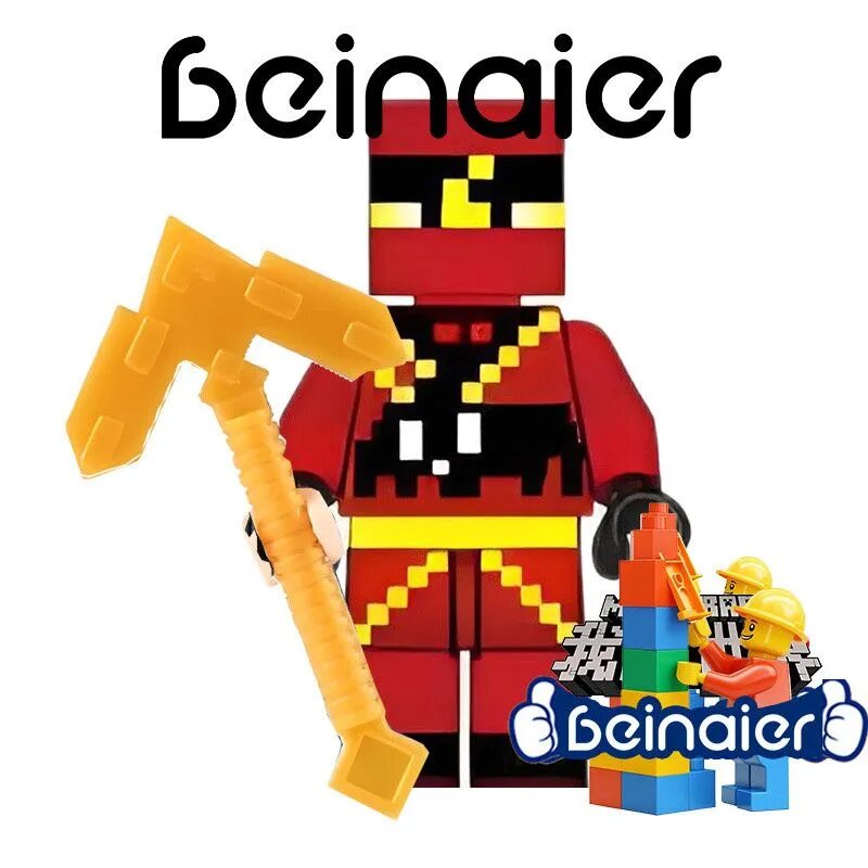 Конструктор Майнкрафт с человечками, совместимый с LEGO, для мальчиков и девочек