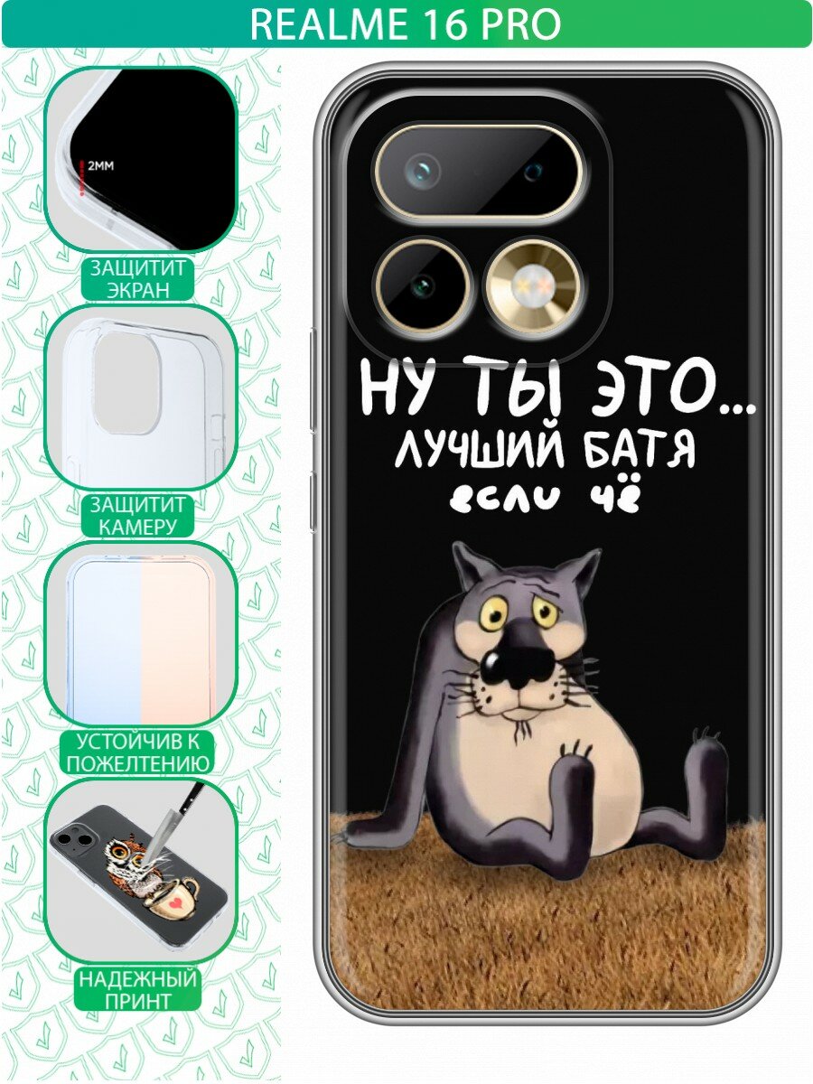 Чехол для Realme 16 Pro с принтом Для лучшего папы (Реалми 16 Про)