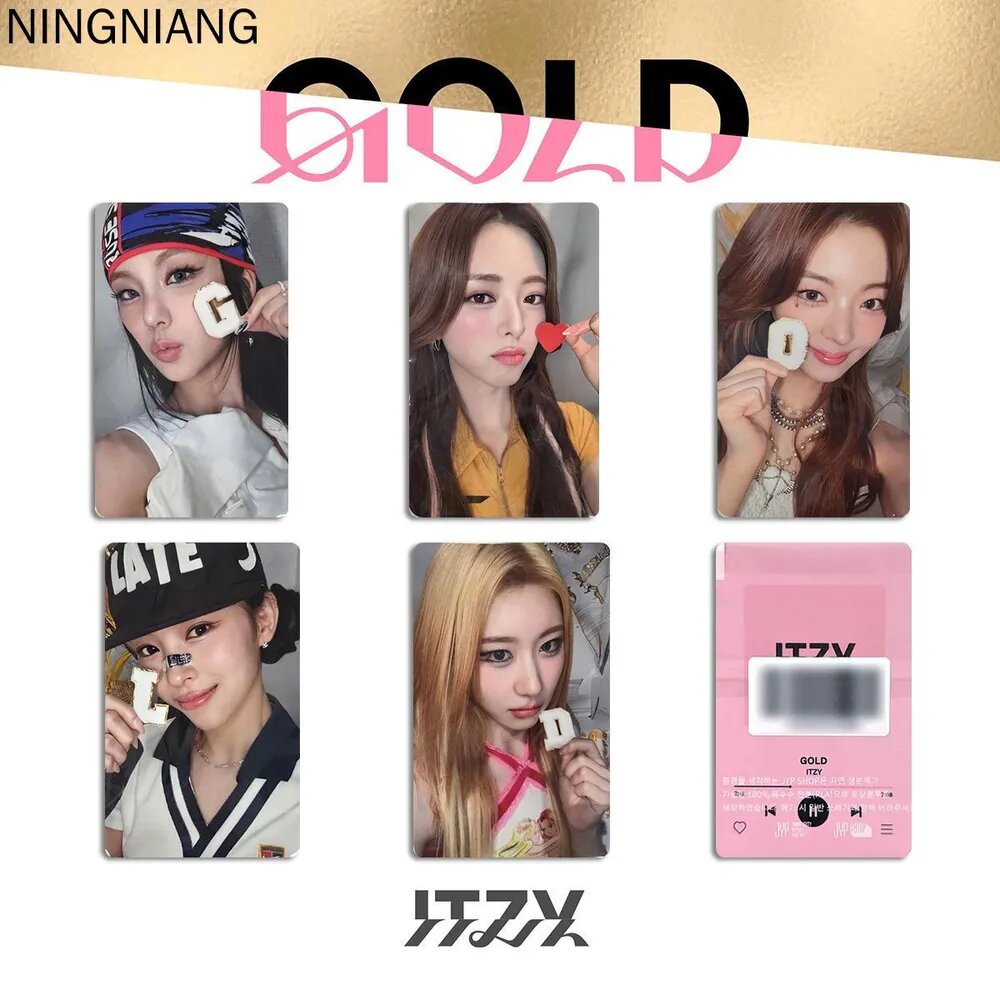 Карточки ITZY альбом карты GOLD CHAERYEONG k-pop карточки коллекционные 54 * 86 мм 4 шт