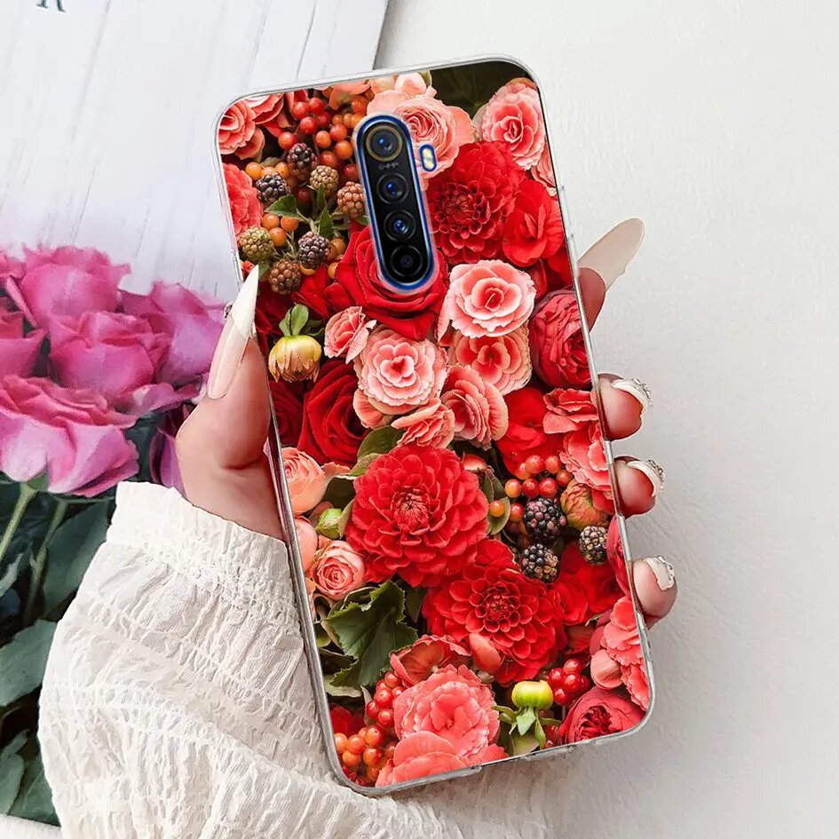 Чехол для Realme X2 Realme X2 Pro, чехол RMX1931 RMX1991, модный цветочный TPU-6031, For Realme X2