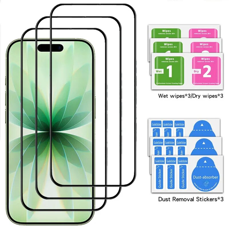 Защитное стекло для iPhone 17 Pro Max, 3 шт.