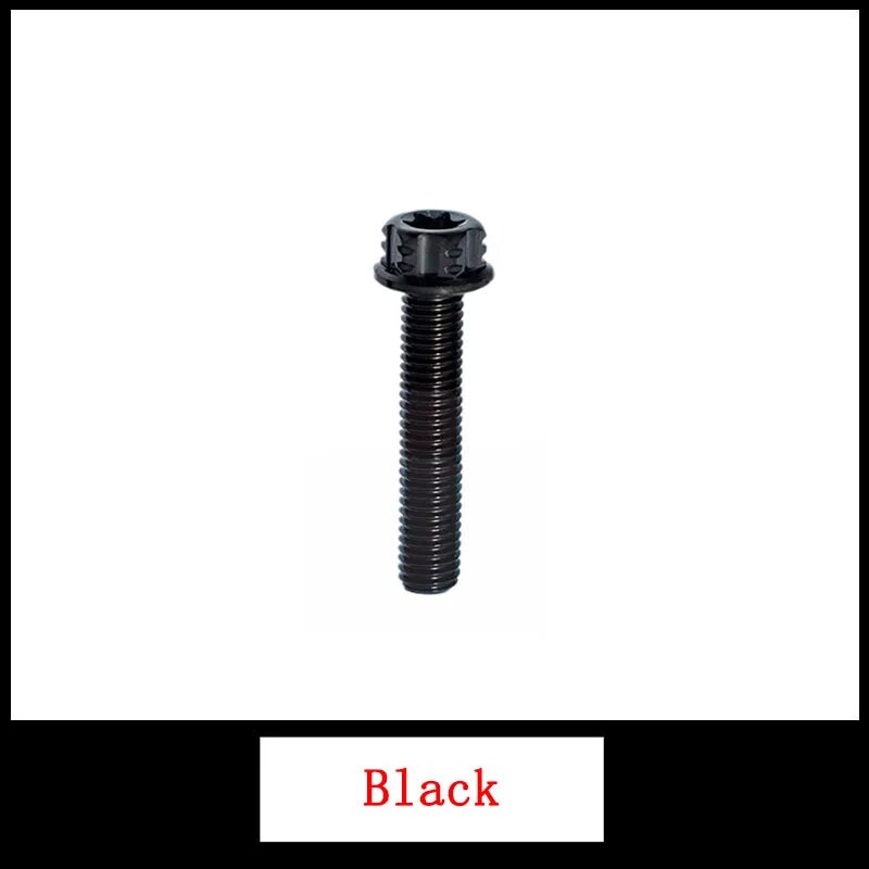 Титановые болты M6 M8 M10 M12 Torx для мотоциклов 10-90 мм M8x1.25x45mm, Black