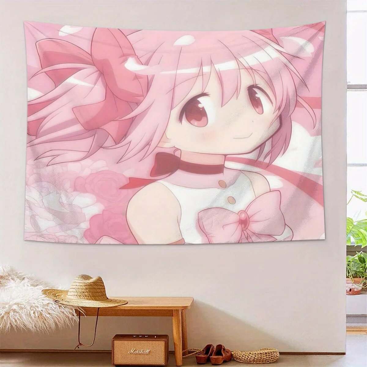 Гобелен Madoka Magica розовый, 130x150 см