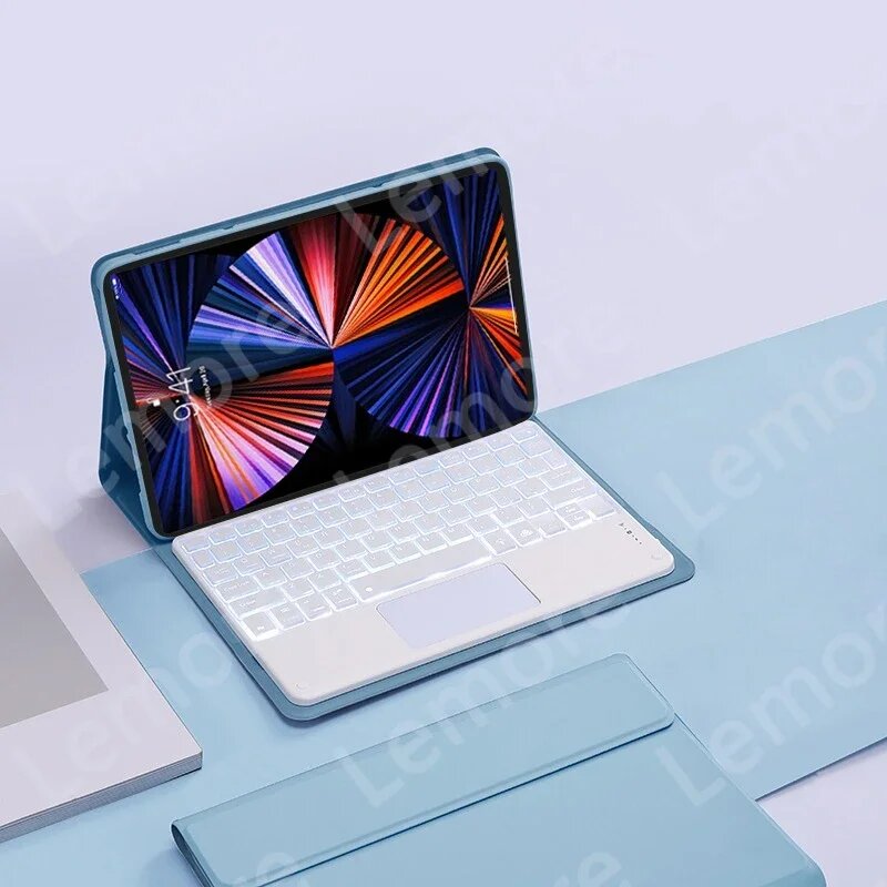 Чехол-клавиатура для OnePlus Pad 4 13.2 дюйма Italian, misty blue