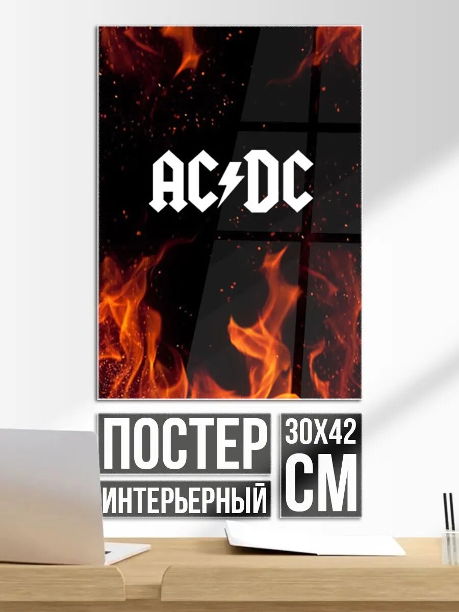 Постер на стену AC DC АС ДС