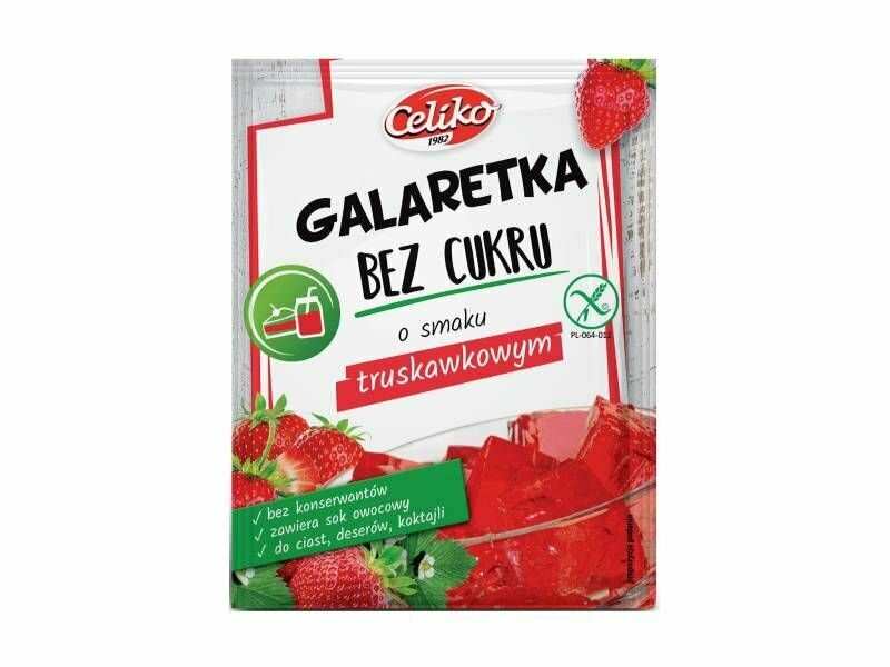 Клубничное желе Celiko, без сахара и глютена 10шт x 14г