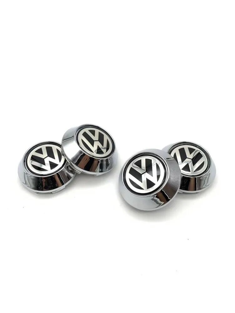 Колпачок на ступицу литого диска на автомобили Volkswagen / фольксваген, размер 65/60/8 мм, комплект 4 штуки.