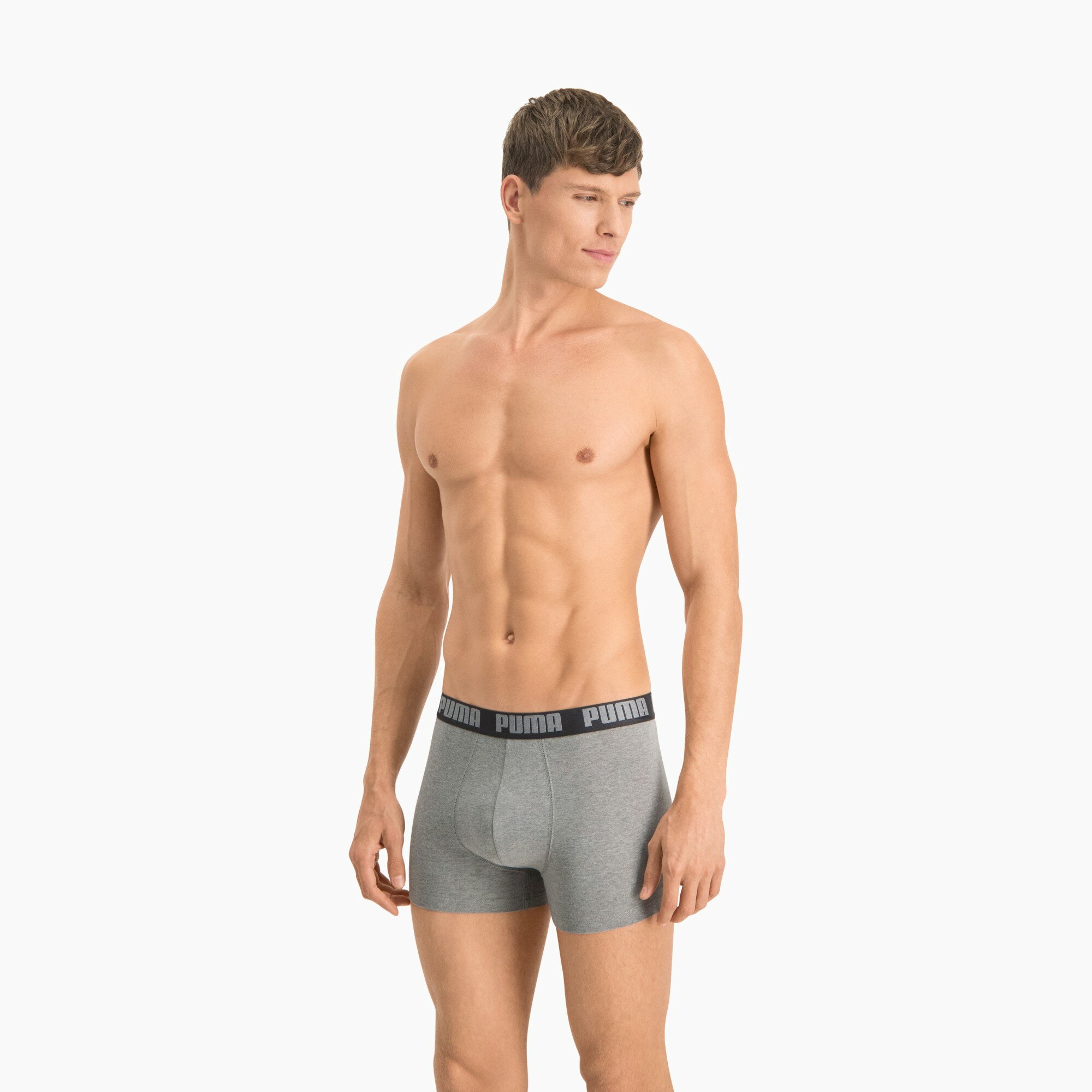 Трусы PUMA BASIC BOXER 2P, размер XL, темно-серый — фото 1