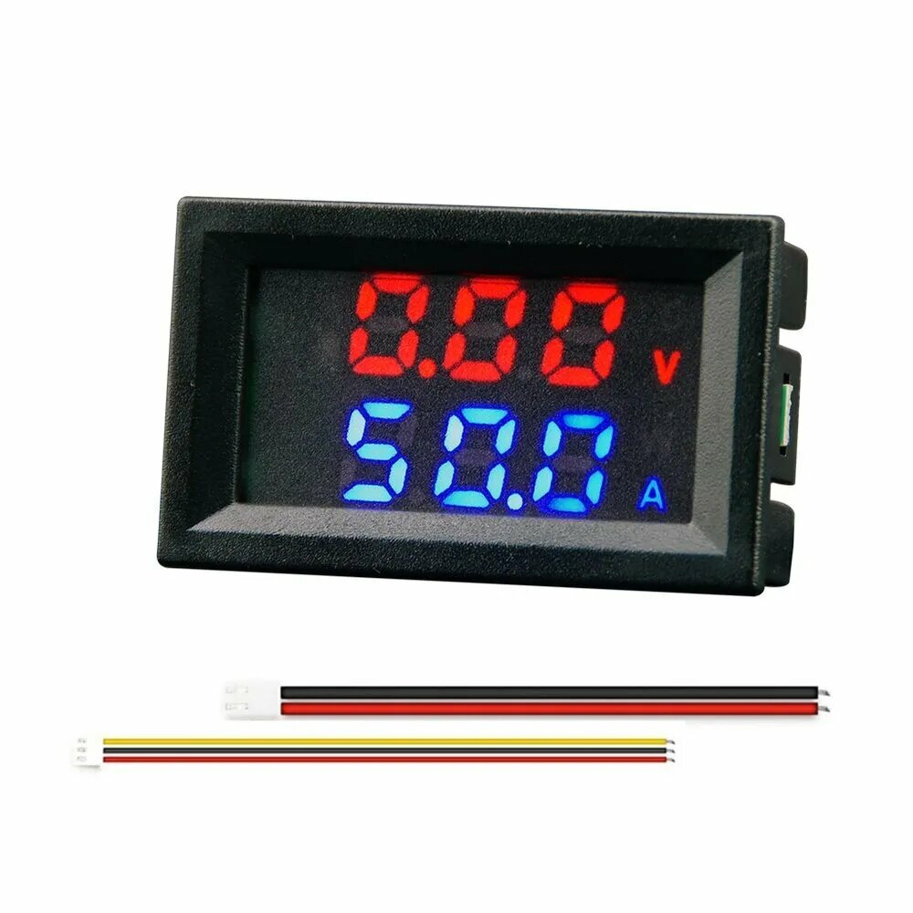 Цифровой вольтамперметр M430 с двойным LED-дисплеем, диапазон напряжения 0 100 В, ток 50 А