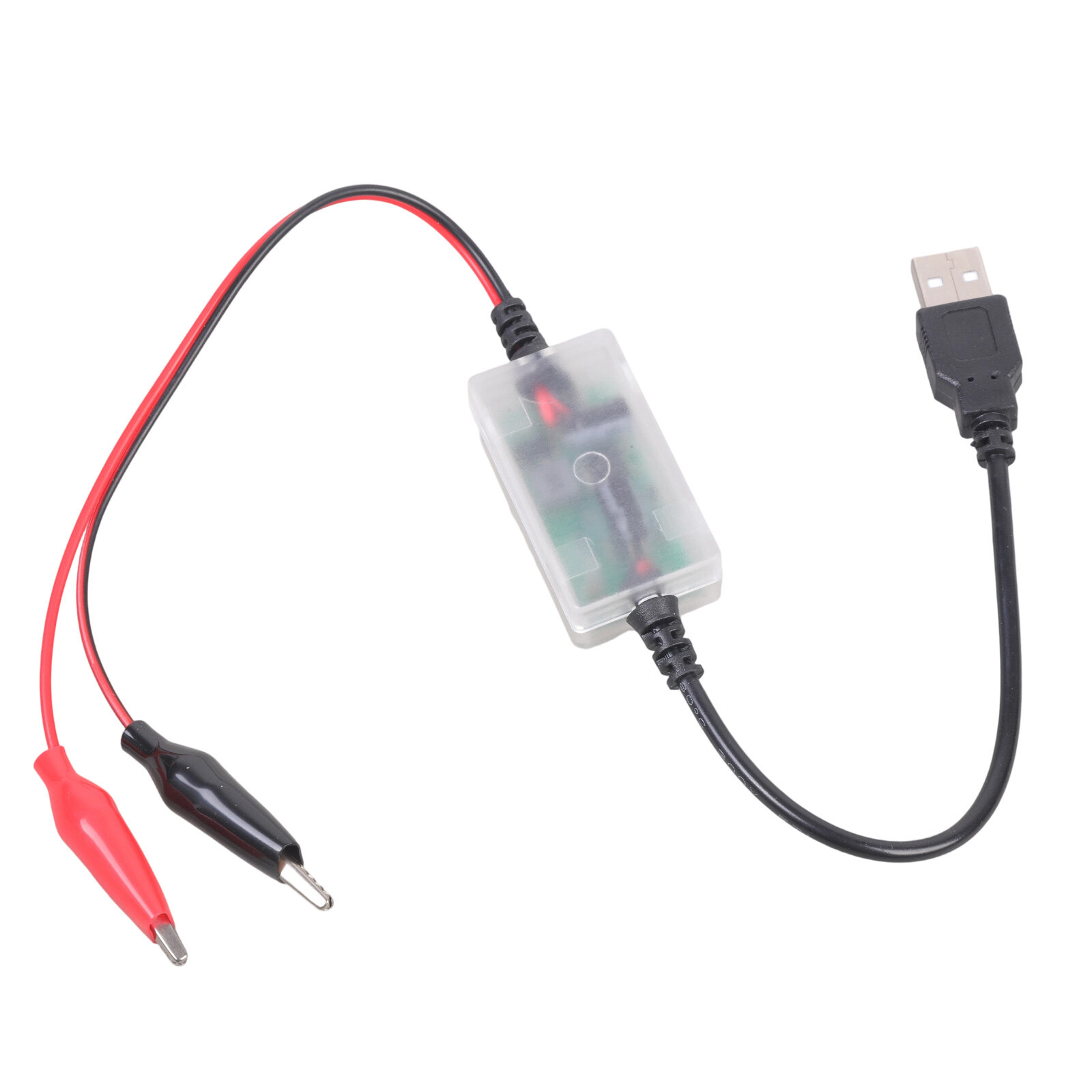Портативный USB-кабель 5V-13.8V с зажимами и LED-подсветкой