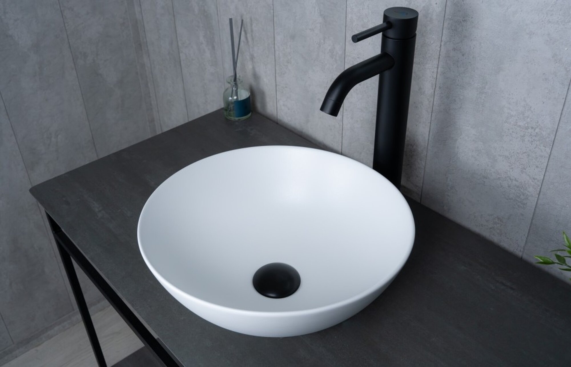 Раковина Gid 9081wm 51244, для ванной, накладная, цвет белый матовый, 36x36x14