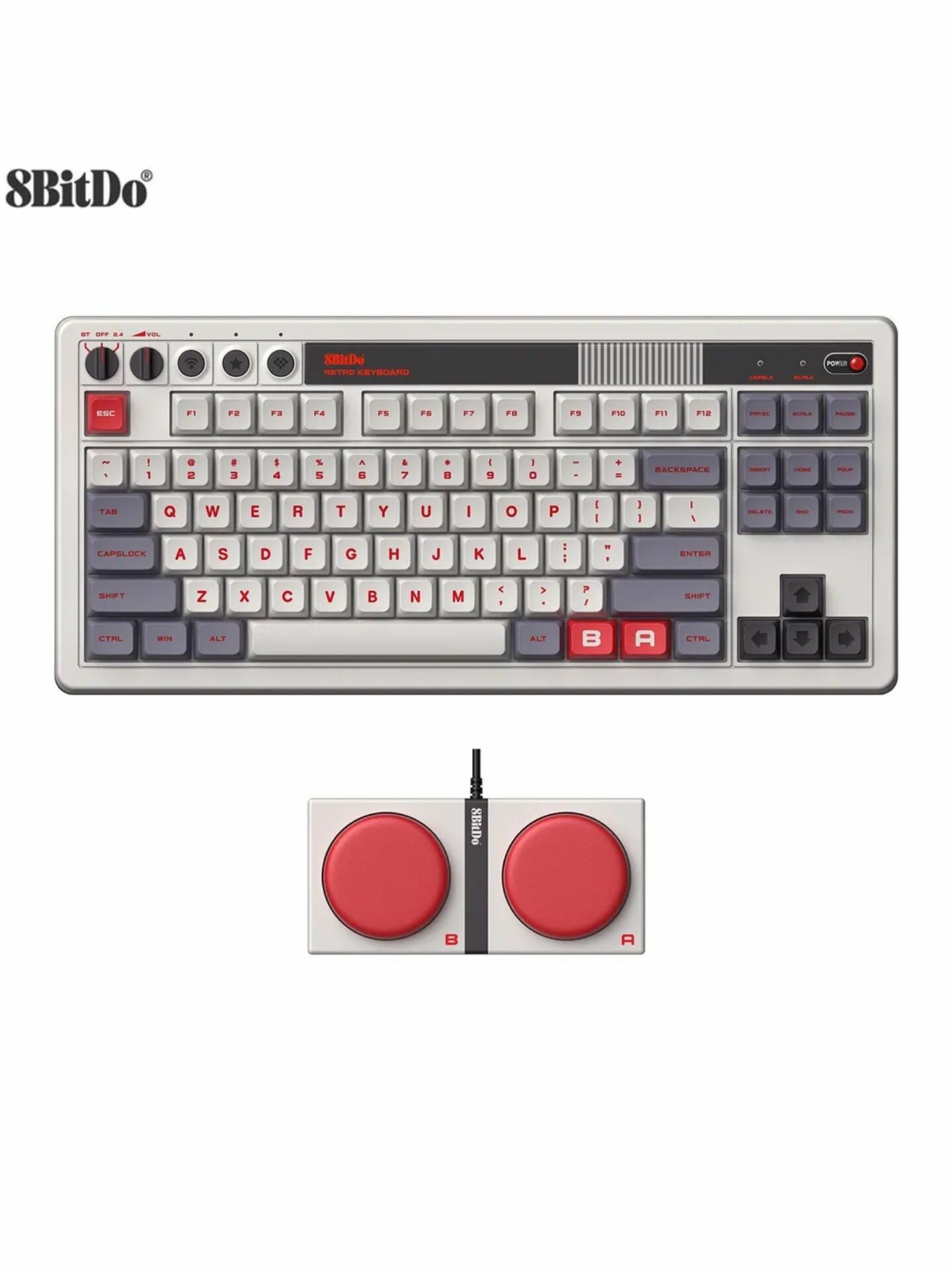 Механическая беспроводная клавиатура 8BitDo Retro Mechanical Keyboard N Edition, программируемая