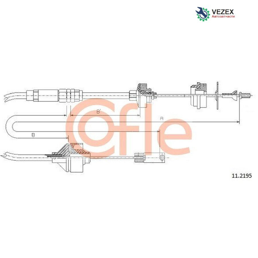 COFLE 92.11.2195 Трос сцепления