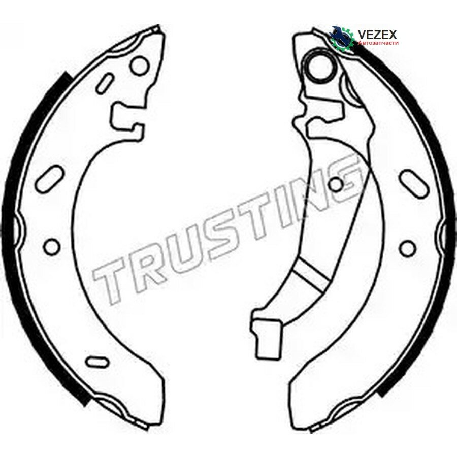 TRUSTING 023005 К-т бараб. тормоз. колодок