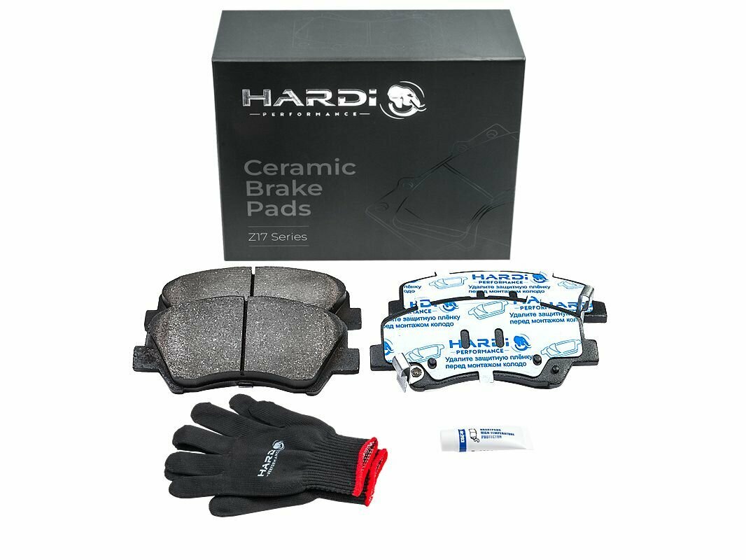 Передние тормозные керамические колодки Hardi Z17 на GEELY / HYUNDAI / KIA