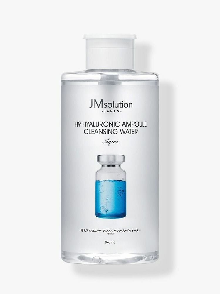 JMSolution Гиалуроновая очищающая вода, JM SOLUTION H9 HYALURONIC AMPOULE CLEANSING WATER AQUA 500 мл.