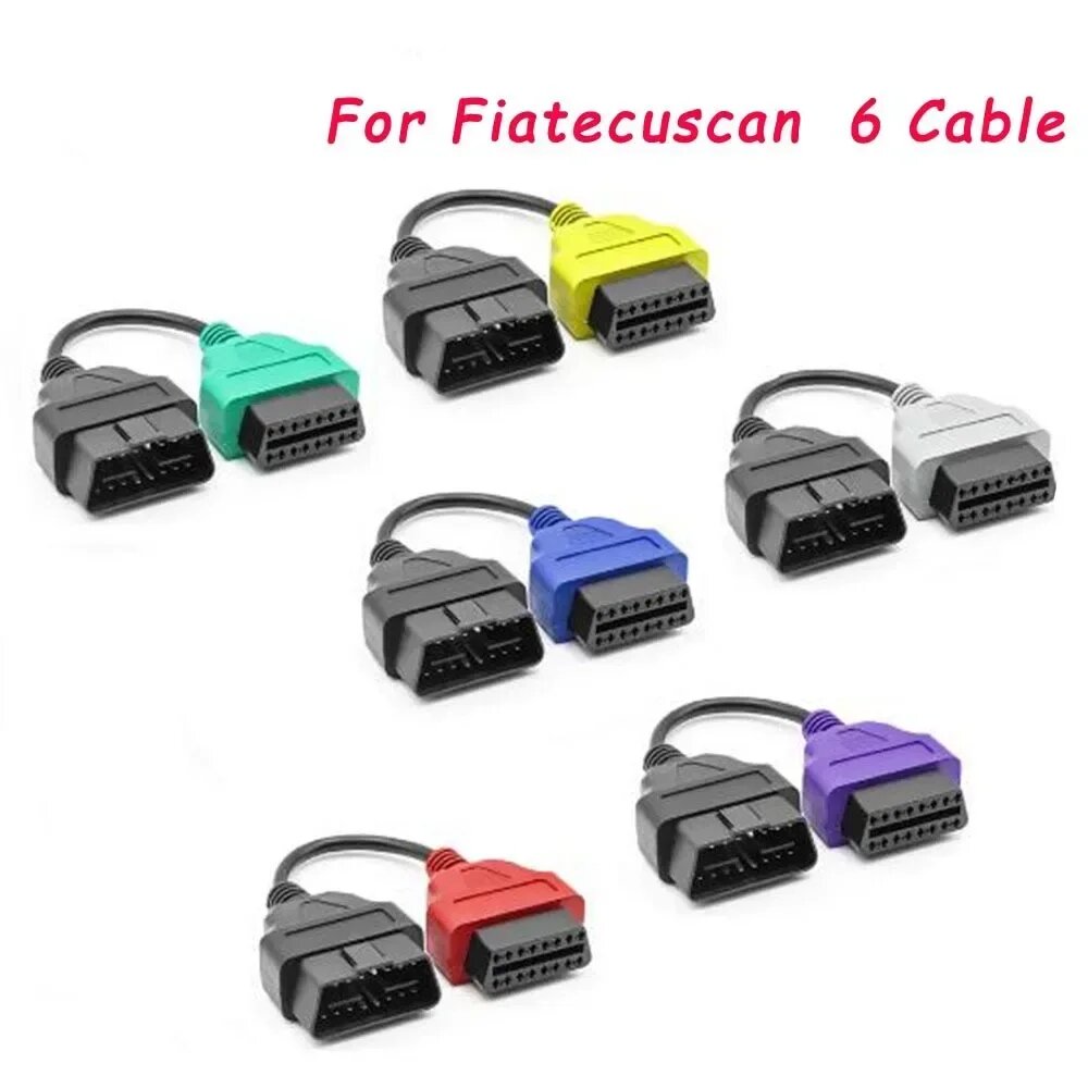 Профессиональный адаптер сканирования для FiatECU OBD Разъем OBD2 Multi Scan ABS SRS ecu 6 pcs cable