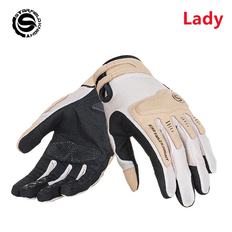Мотоперчатки SFK Lady, размер S, бежевые