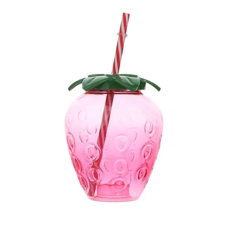 Многоразовый пластиковый стакан в форме клубники Розовый, Pink Strawberry