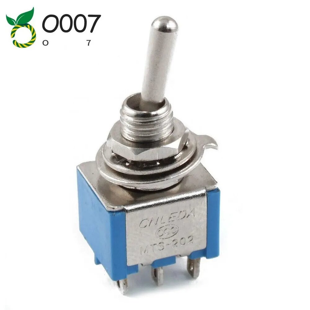 (Q H Y S) AC 3A/250V 6A/125V 6 Pin DPDT On/On 2-х позиционный мини тумблер синий