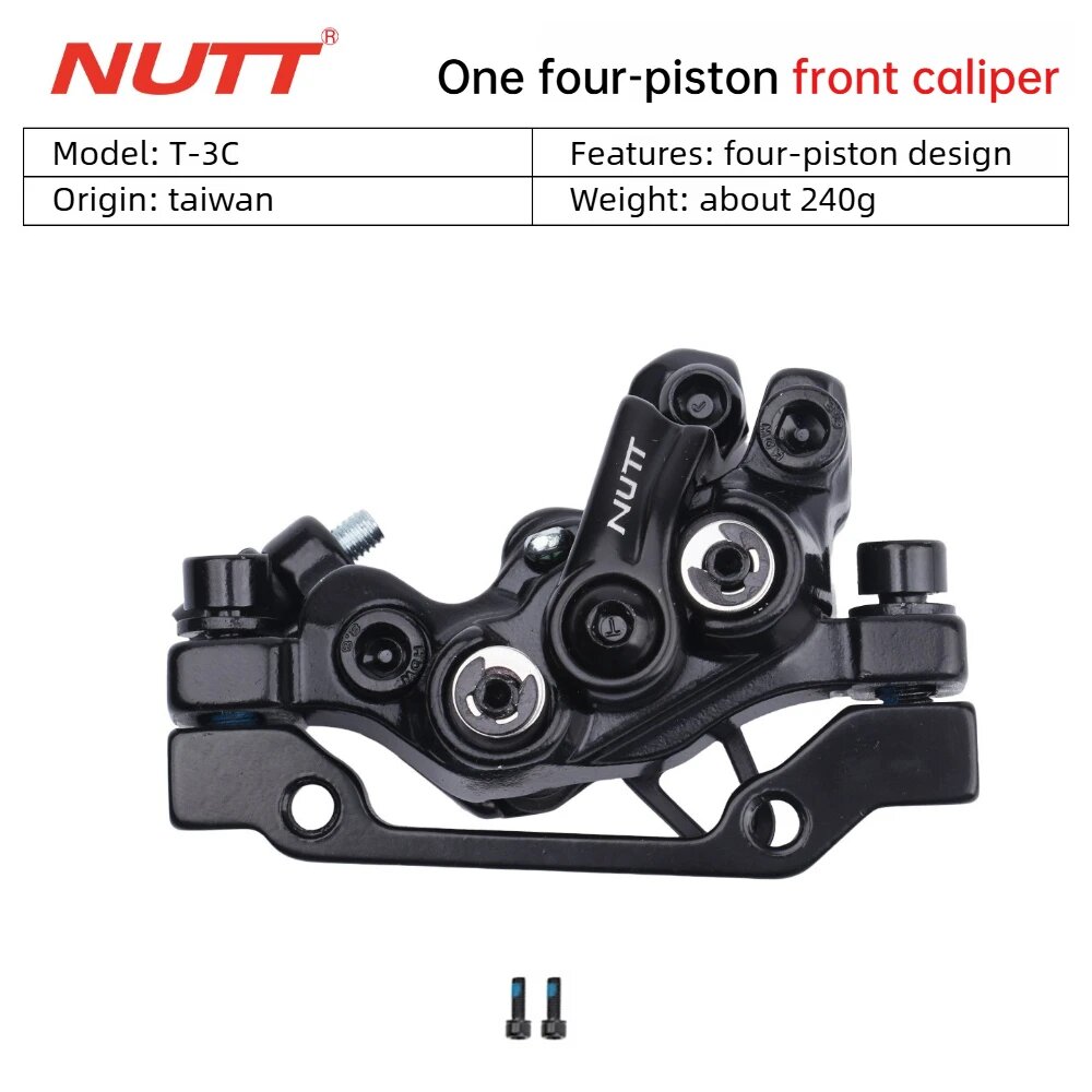 NUTT T-3C механический дисковый тормоз 4 поршня для горных велосипедов Front caliper