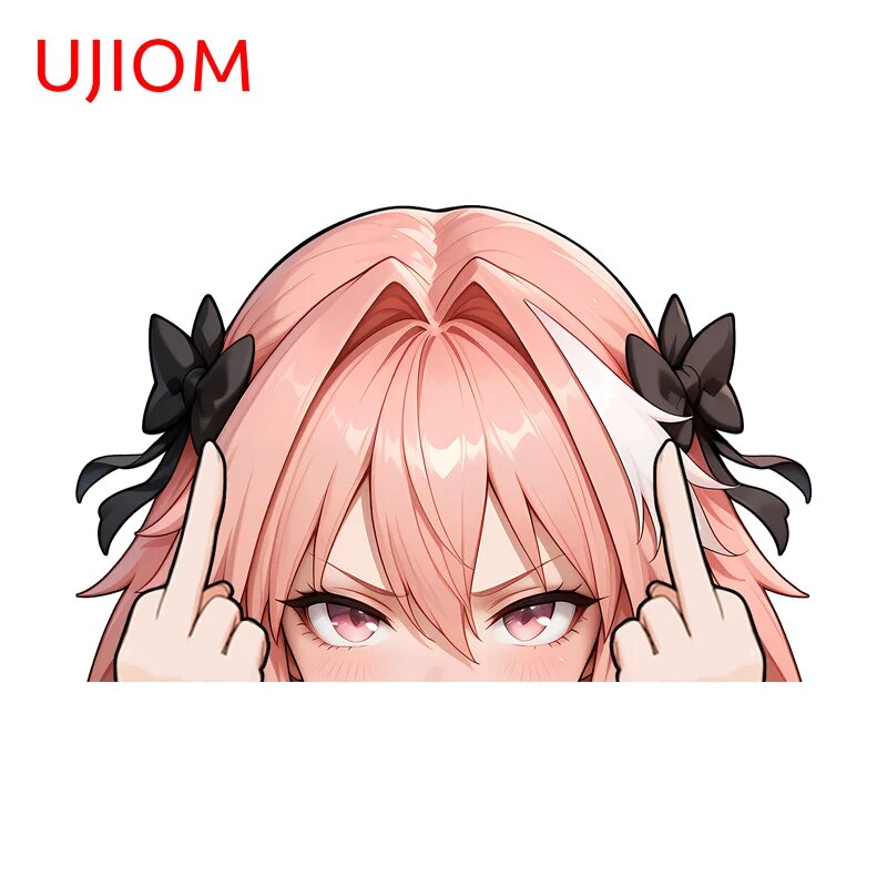 Наклейка на стену UJIOM Astolfo Shy girl boy из ПВХ Розовый, 20cm, YT-624320