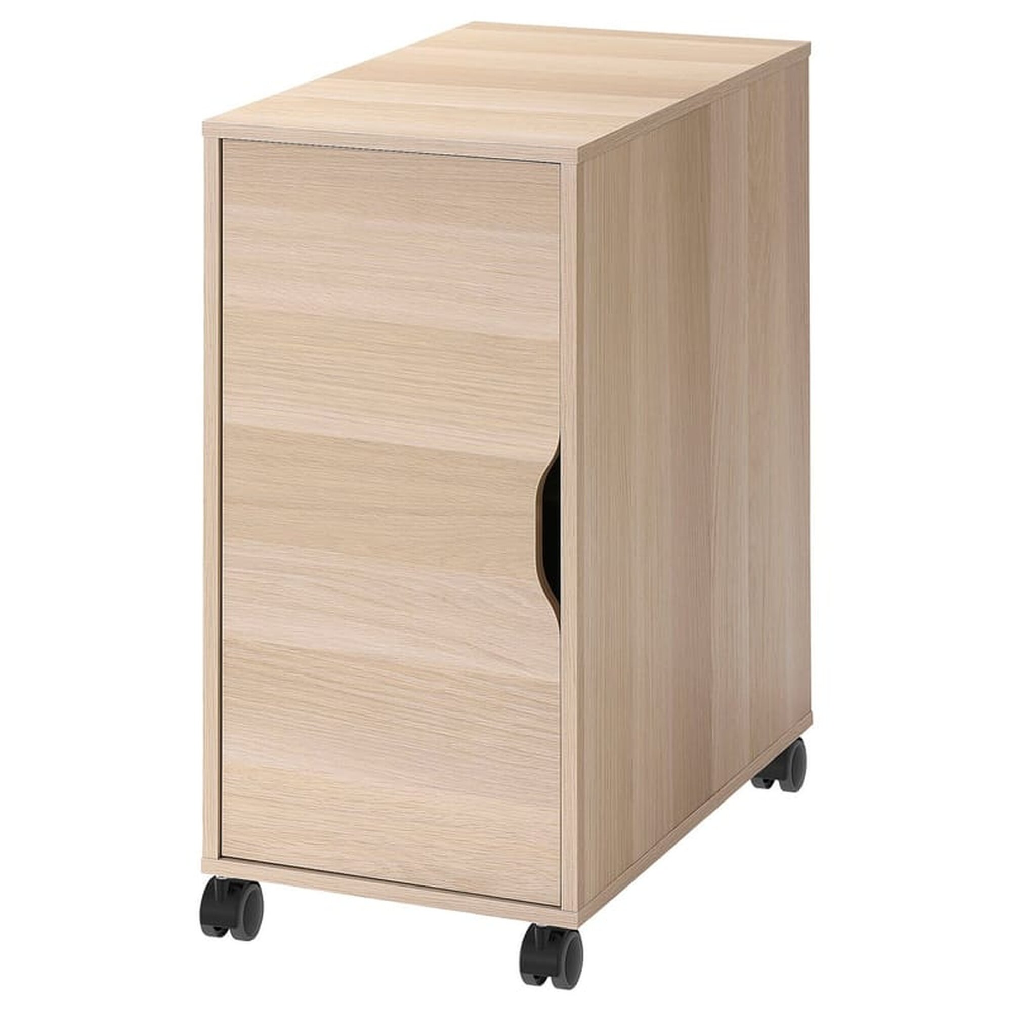 Комод IKEA ALEX, белый/черный, 36x76 см, на колесиках 295.419.41