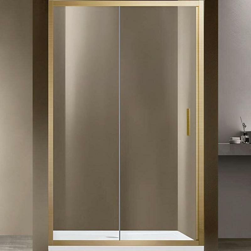 Душевая дверь Vincea Garda 120 VDS-1G120CLG профиль Золото брашированное стекло прозрачное