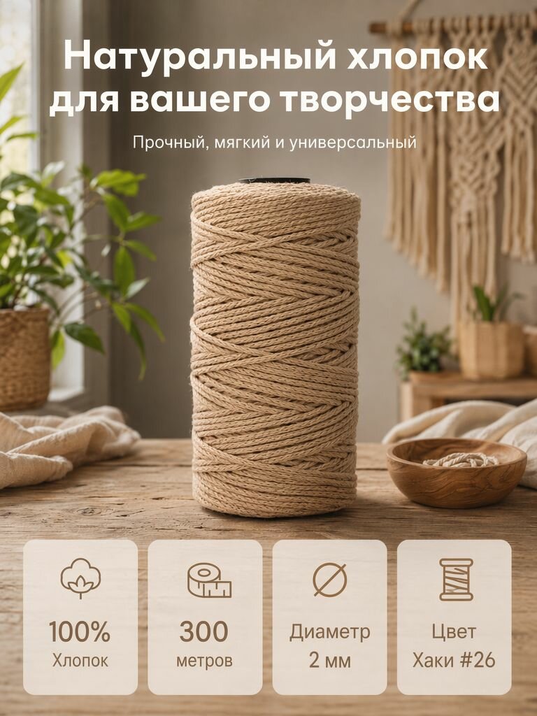 Полиэфирный шнур Карамель Бэби 2 мм 300 м карамель беби 2мм 300м