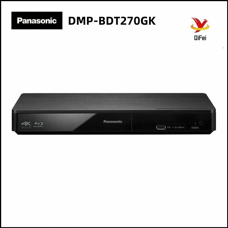 Эксклюзивный плеер Panasonic BD270 для Bluray и DVD с поддержкой 4K, 3D, Dolby Digital, DTSHD и USB воспроизведения в черном корпусе