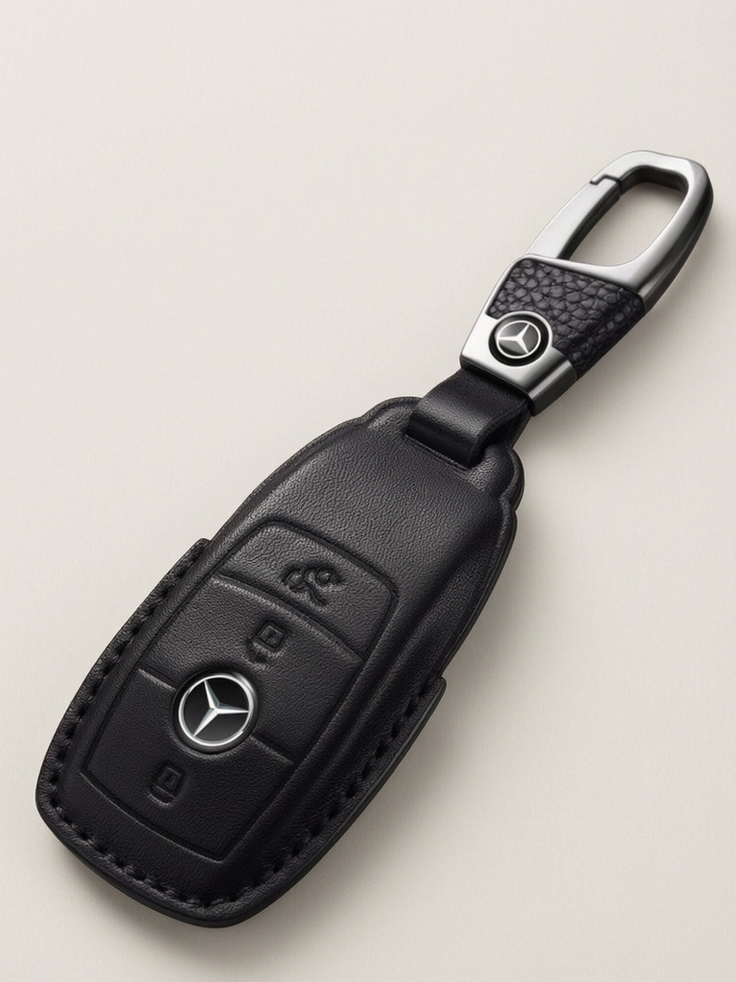 Чехол для ключа Натуральная кожа Чехол для ключа Мерседес CLA GLB GLC CLS GLE Yolux, 140x120x40 мм