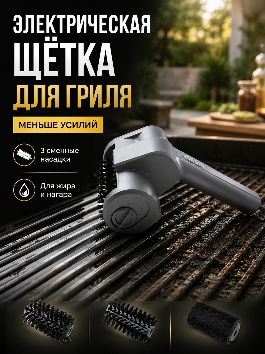 Щетка для чистки гриля, 1 предм.