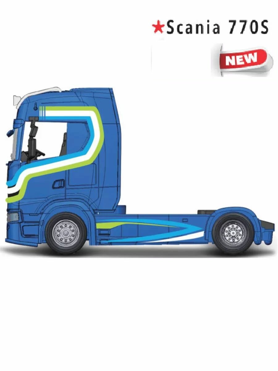 Машинка 1:43 STREET Fire-Haulers Custom Cabs-Scania S730 H