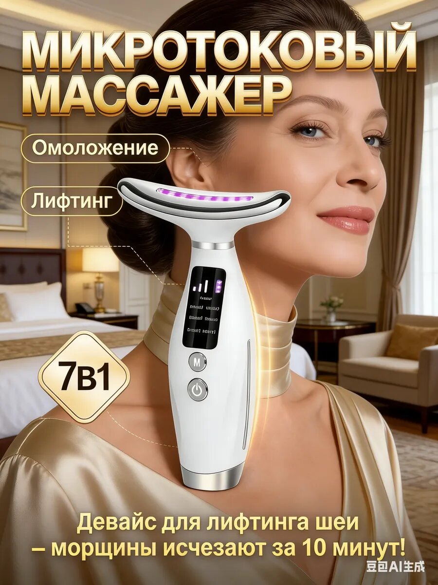 Микротоковый массажер для лица и шеи