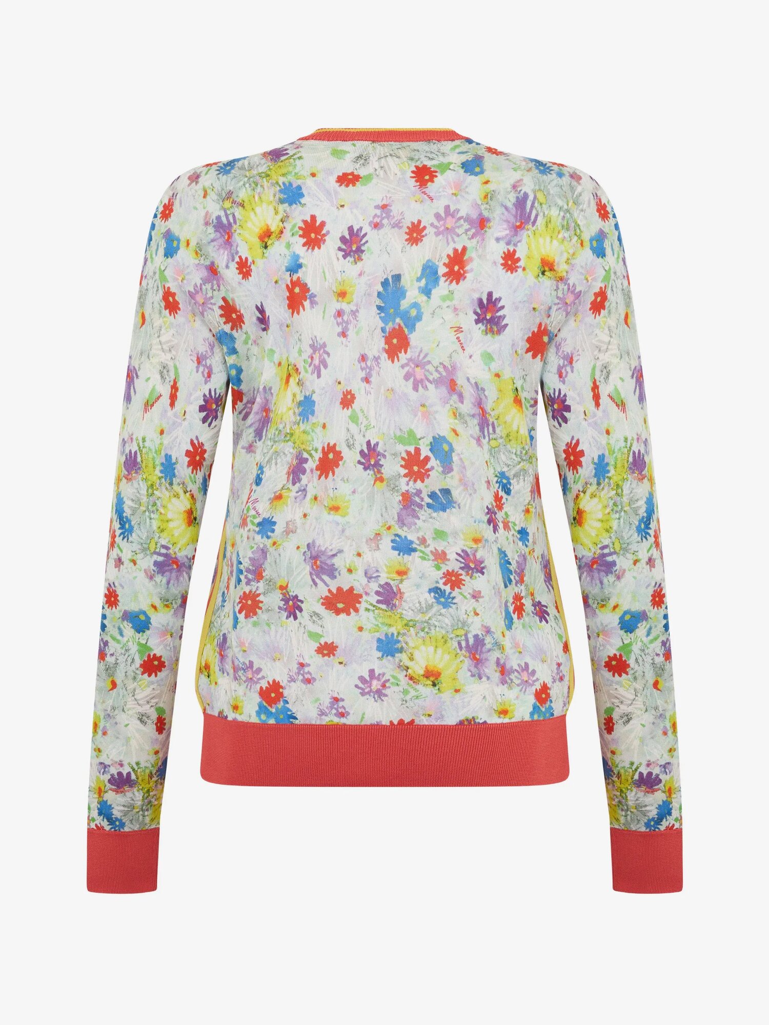 Кардиган MooRER Floral-print button-up cardigan, размер 40, бежевый/белый — фото 1