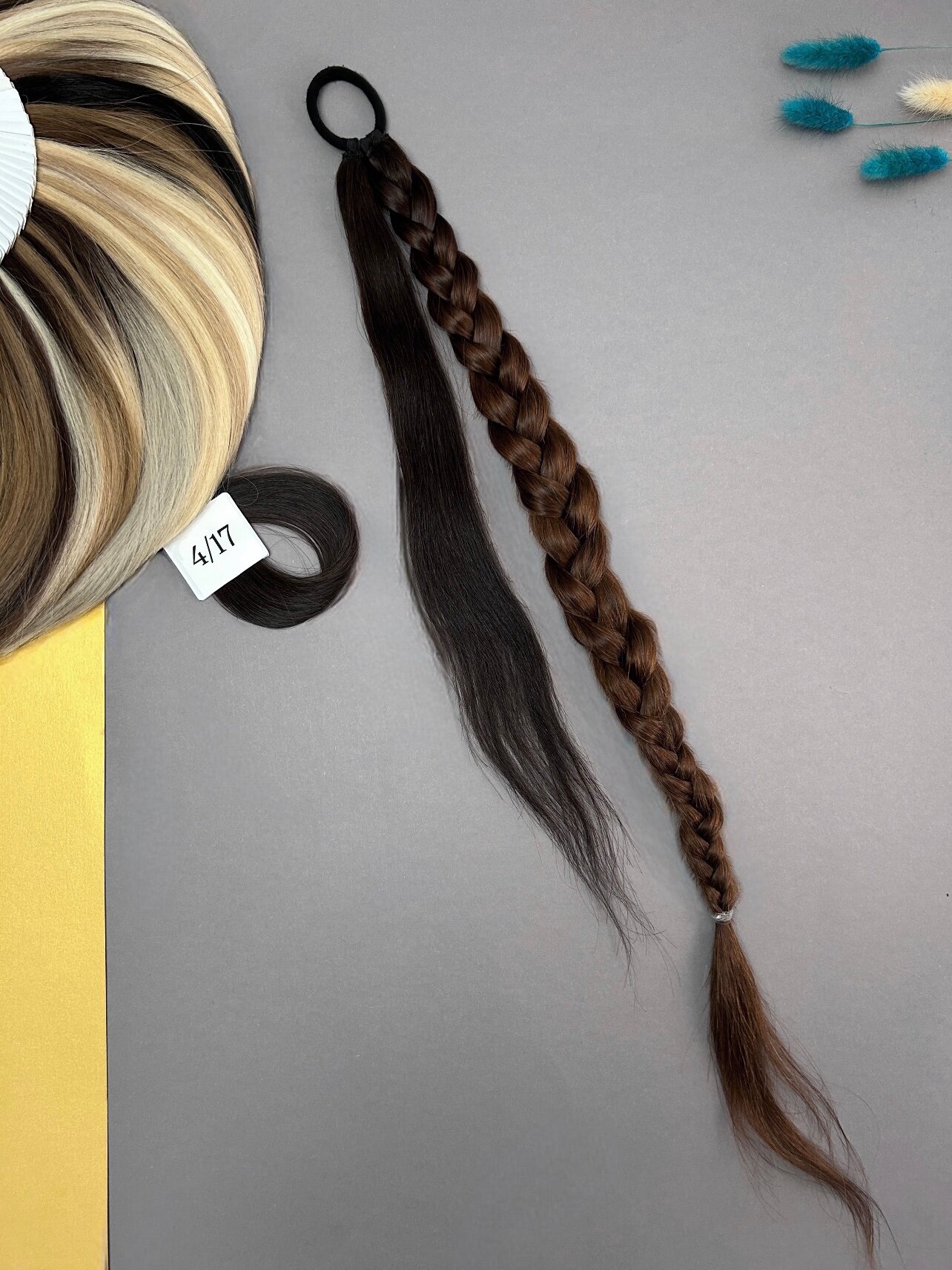 Шиньон-коса на резинке из славянских волос Belli Capelli 50см №4/17