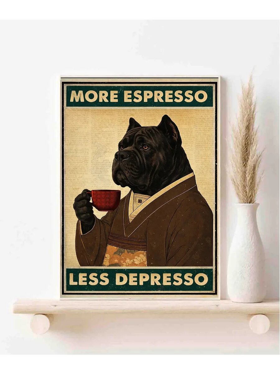 Кане-корсо, More Espresso, Плакат 30x42см