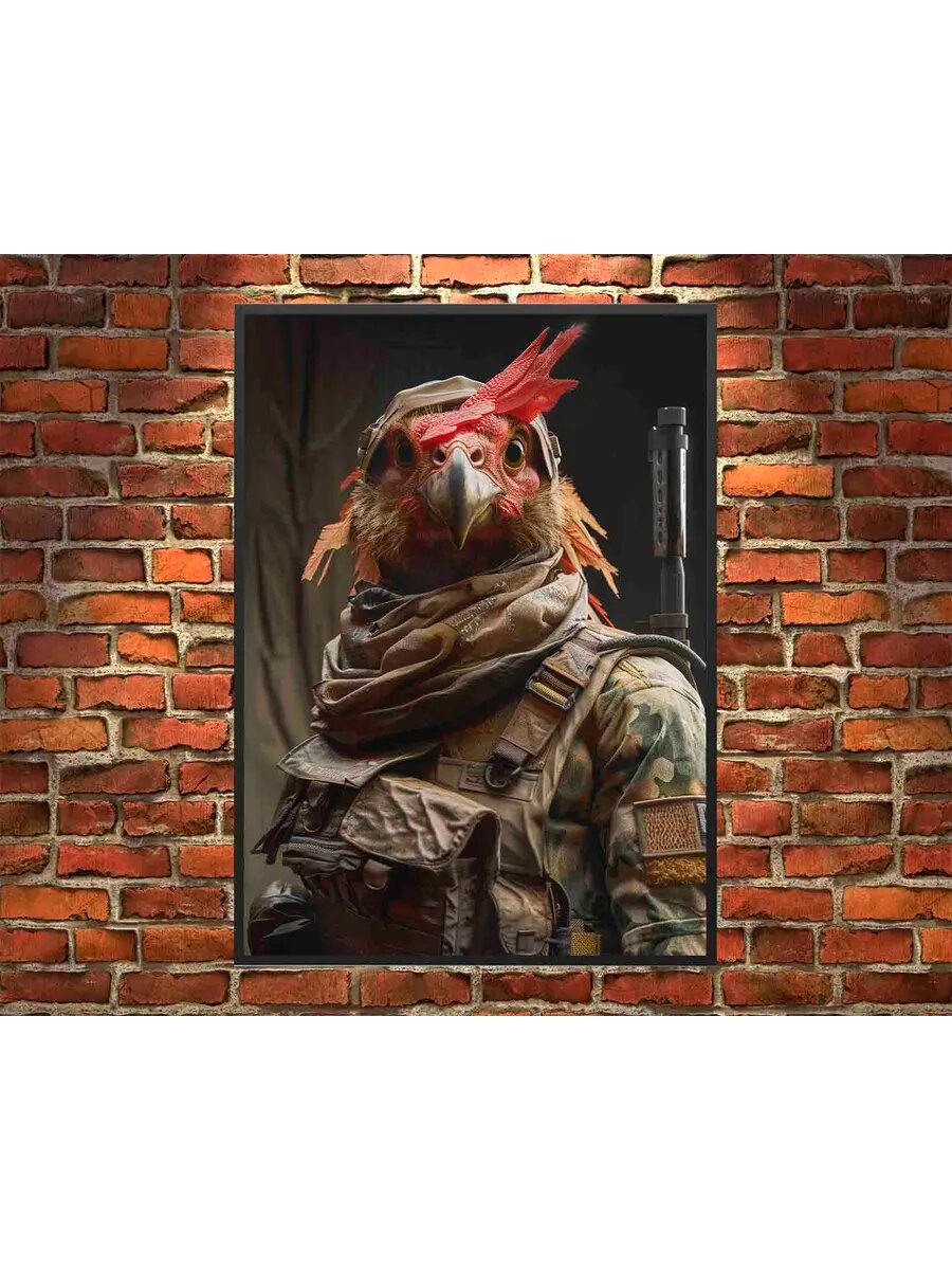 Курица-птица-солдат 3, Плакат 30x42см