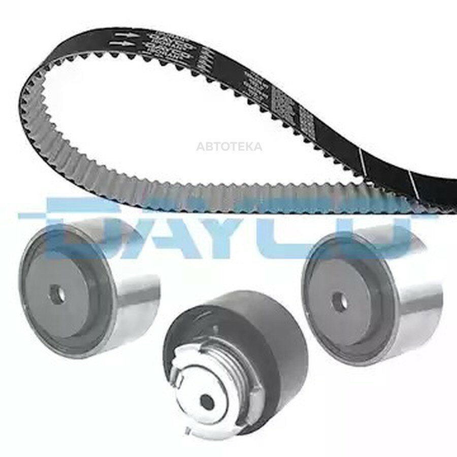 Комплект ГРМ CITROEN/PEUGEOT/LAND ROVER/JAGUAR 2.7/3.0D 2004 => (ролик 3шт+ремень 195x29) DAYCO KTB399