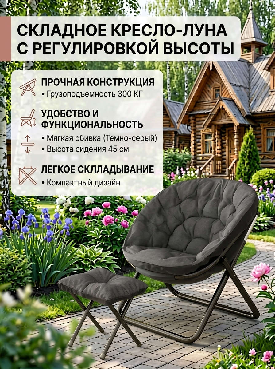 Диван раскладной, механизм Итальянская раскладушка, 63х45х78 см, Серый с педалями