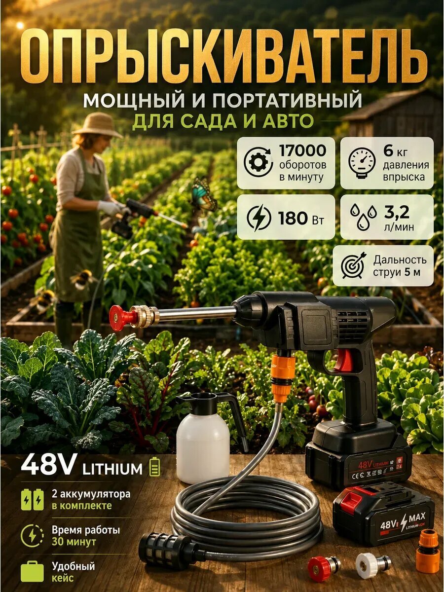 Опрыскиватель аккумуляторный садовый