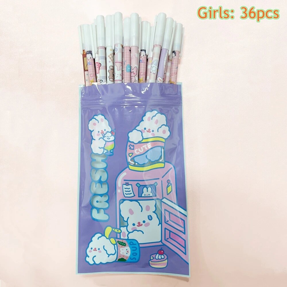 Гелевые ручки Hopk, стираемые, 0,5 мм, набор из 12/100 штук Girls-36pcs
