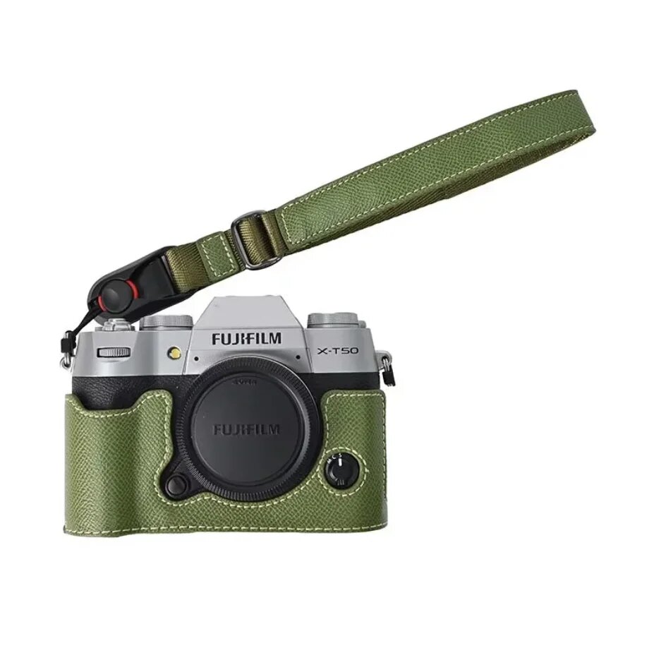 Чехол для камеры Aputure Fujifilm X-T50 черный/коричневый/зеленый Green w Hand Strip